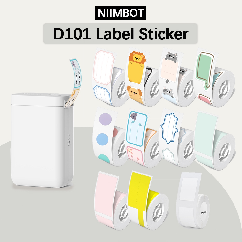 NIIMBOT D101 Label Sticker Water-proof Paper Rolls Various Sizes ...