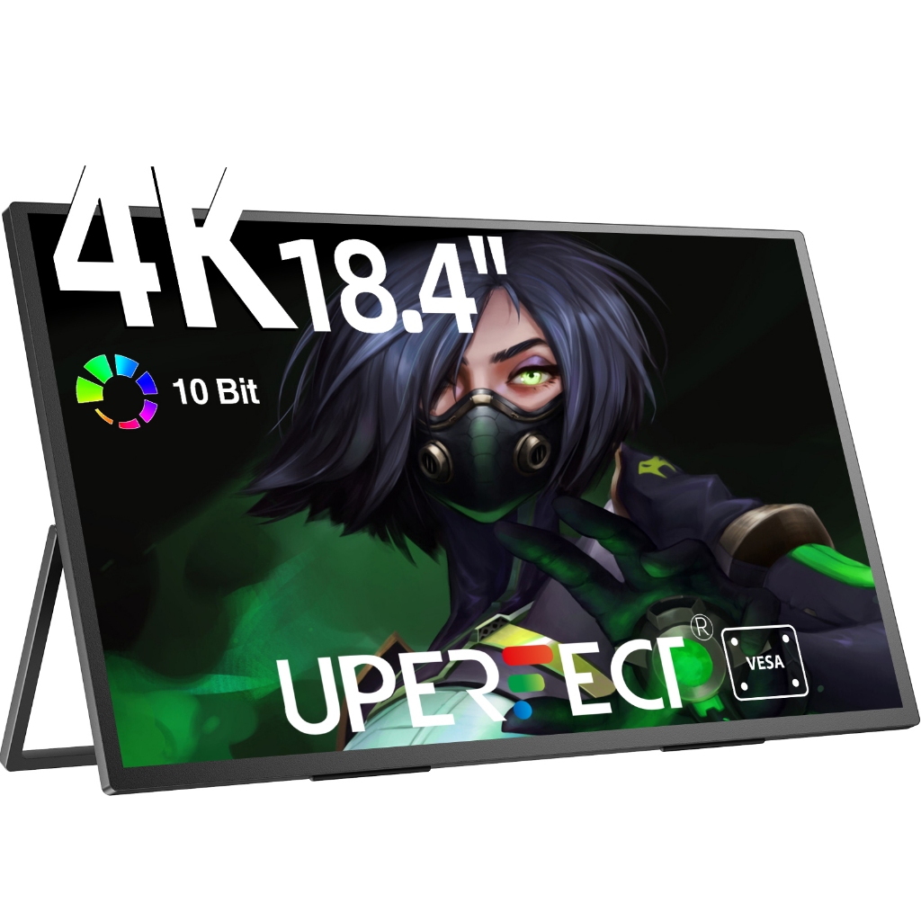 UPERFECT Delta Portable Monitor 18.5" 4K gaming Monitor with Stand ...