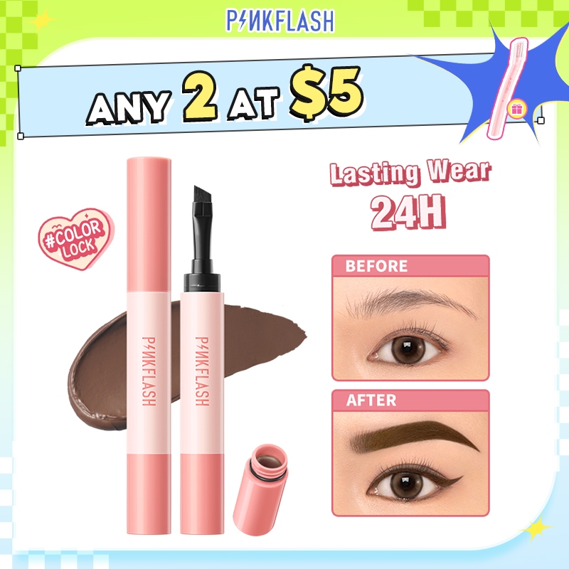 PINKFLASH #ColorStay Eyebrow Pomade Cream High Pigment Smudge-proof ...