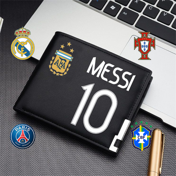 Free Shipping Short boy Wallet Ronaldo Portugal Messi Football Team ...