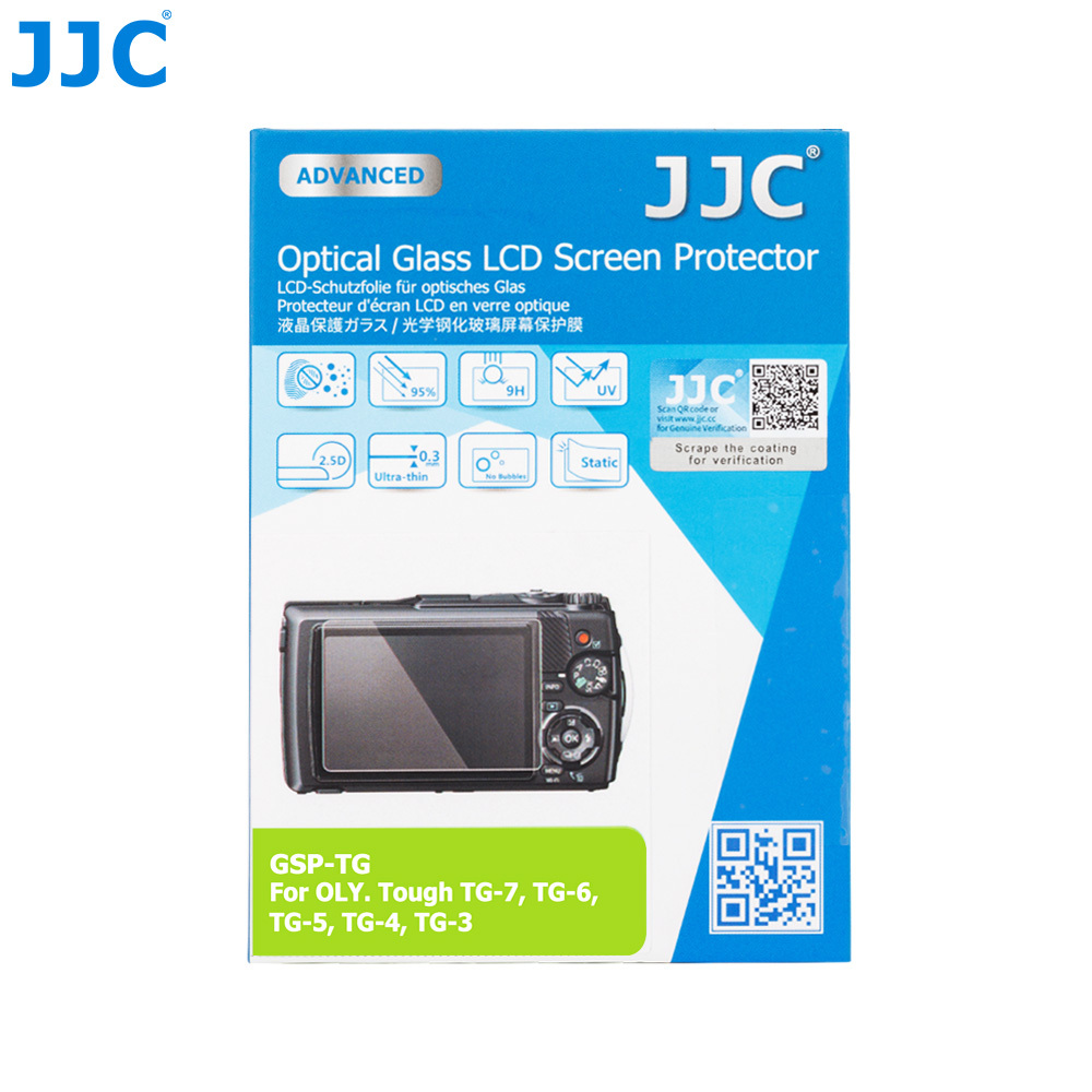 JJC GSP-TG Camera Screen Protector Tempered Glass for Olympus Tough TG-7 TG-6 TG-5 TG-4 TG-3 TG7 ...