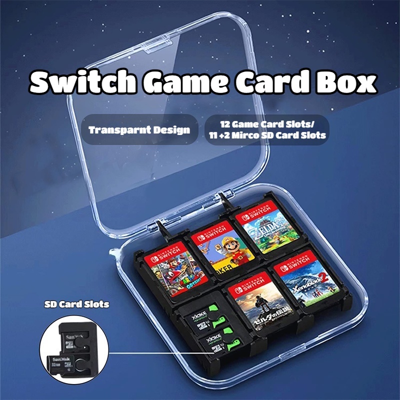 Switch Game Card Box Case 12 Slots for Nintendo Switch/ Lite/ OLED ...