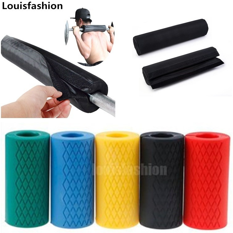 [Ready Stock 0828] Barbell Grips Dumbbell Silicone Grip Pull Up ...