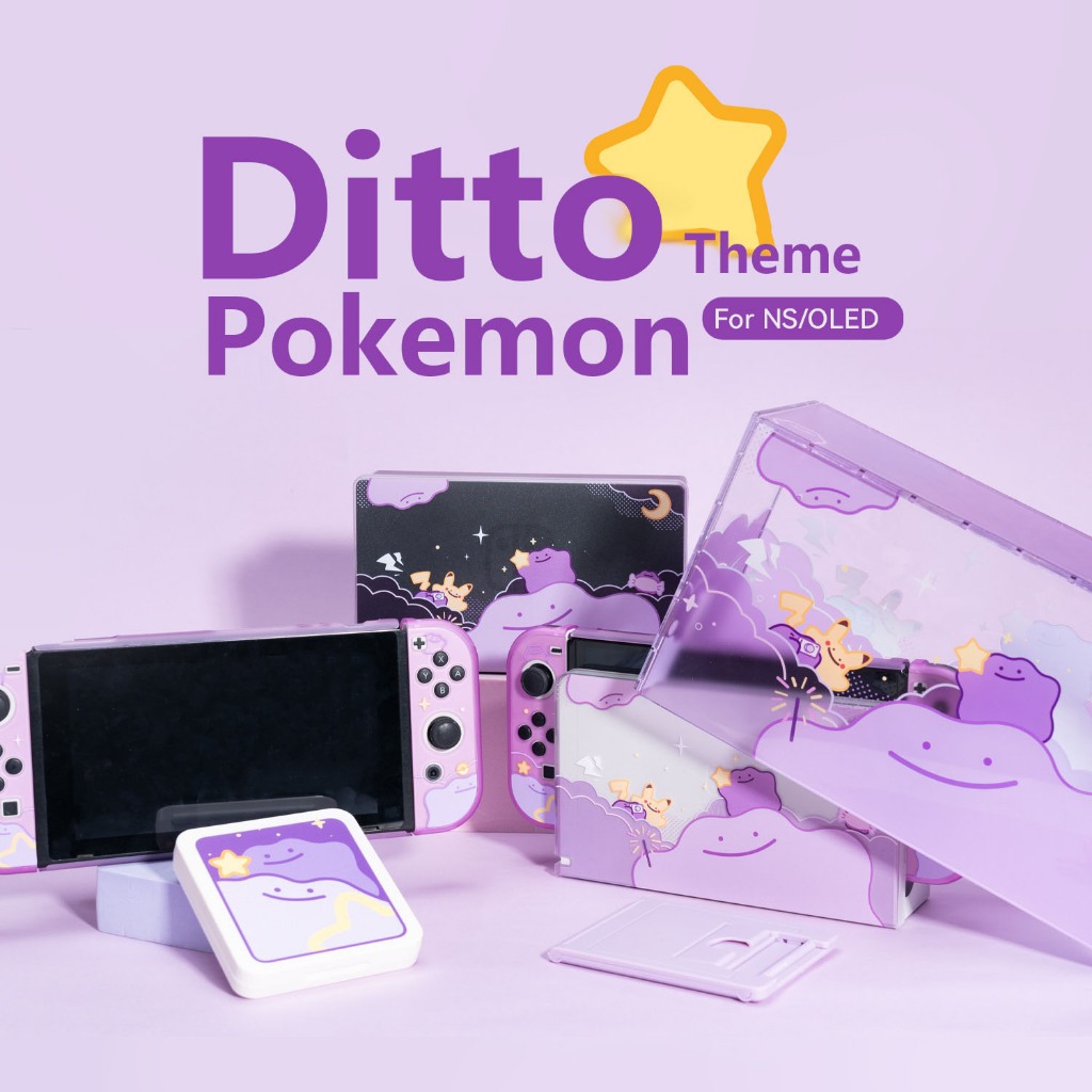 GeekShare Switch Case Hard Cover Pokemon Ditto Nintendo Switch OLED ...