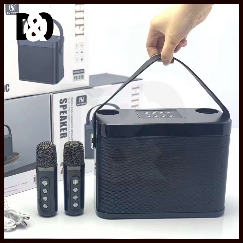 💻🔥[SG LOCAL] Portable Karaoke Wireless Set Mini Stereo Dual Microphone ...