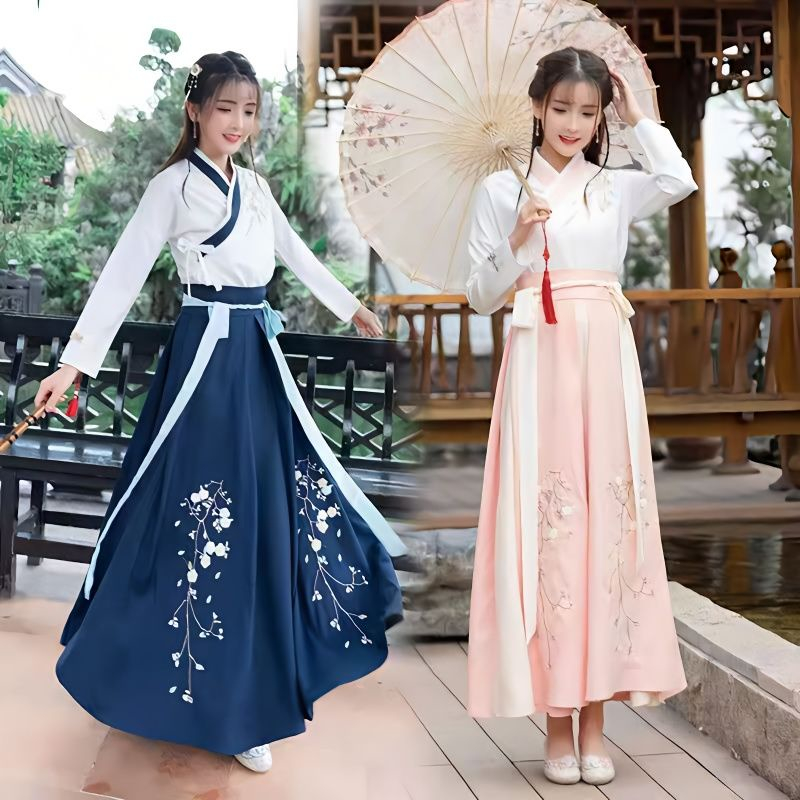 Wind improved traditional day- to-day hanfu suits spring of fem Chinese ...