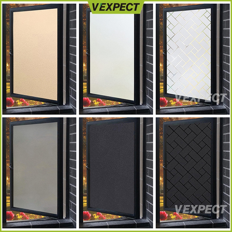 Vexpect Window Glass Privacy Sticker, Sun Blocking Frosted Glass Window ...