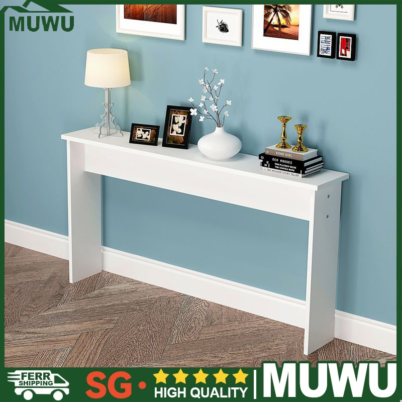 MUWU Wall Narrow Table Long Bar table long side table Slim Table High ...