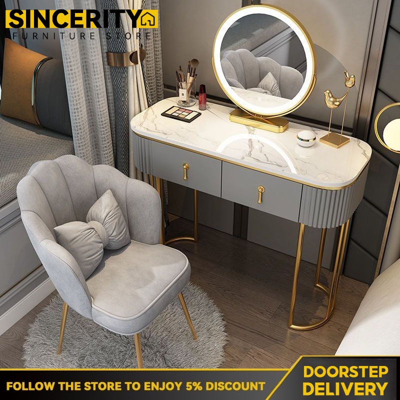 Dressing Table/ Bedroom Modern Simple Dressing Table /With Mirror ...