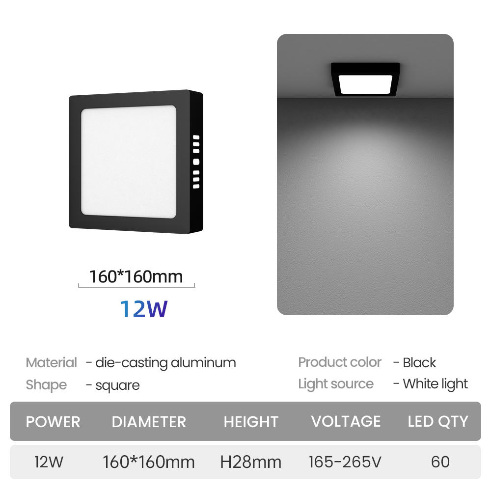 【SG Stock】 LED Ceiling Light 3 Tone/Daylight/WarmLight 6W 12W 18W 24W ...