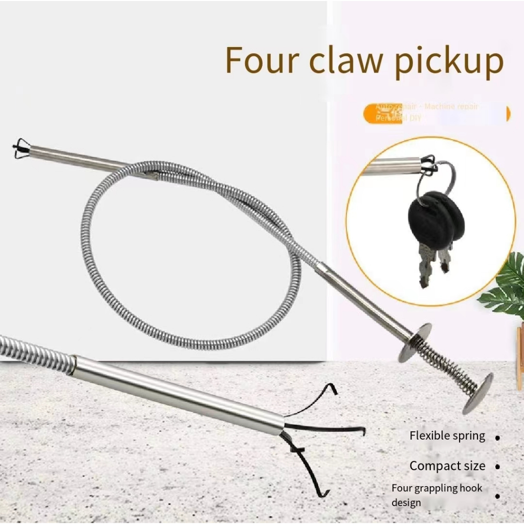 Hardware picking tool iron rod, four-claw picker, portable magnetic ...