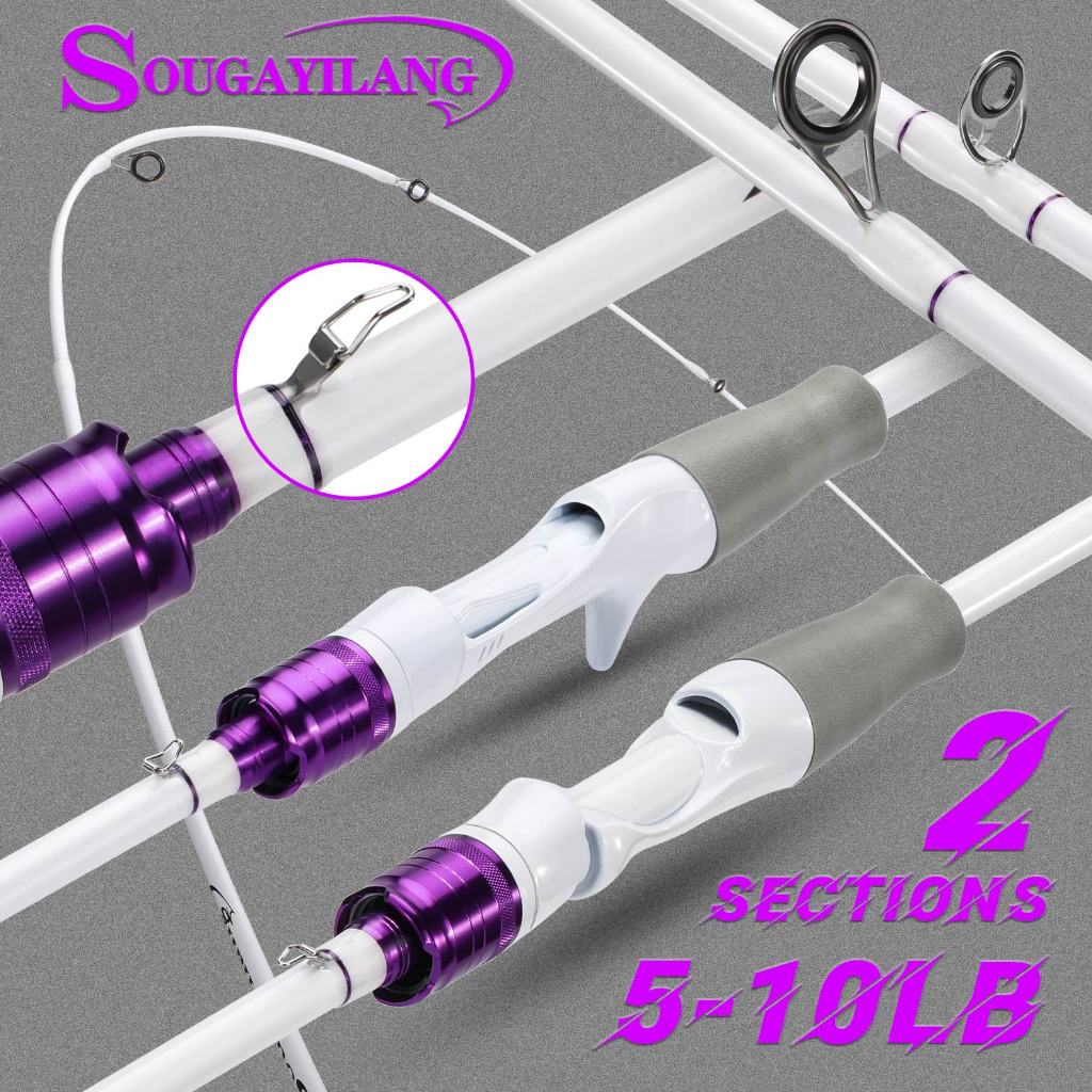 Sougayilang 10LB Fishing Rod New Type 2 Sections 1.8M Spinning/Casting Rod For Freshwater ...
