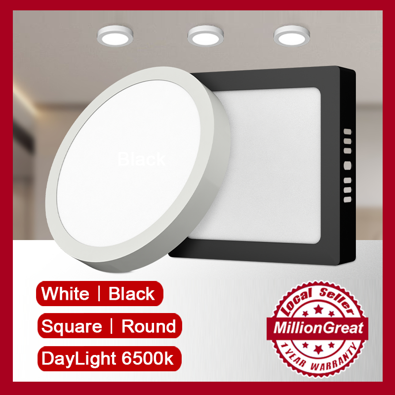 【SG Stock】LED Surface Downlight Square Round Ceiling Light 6w 12w 18w ...