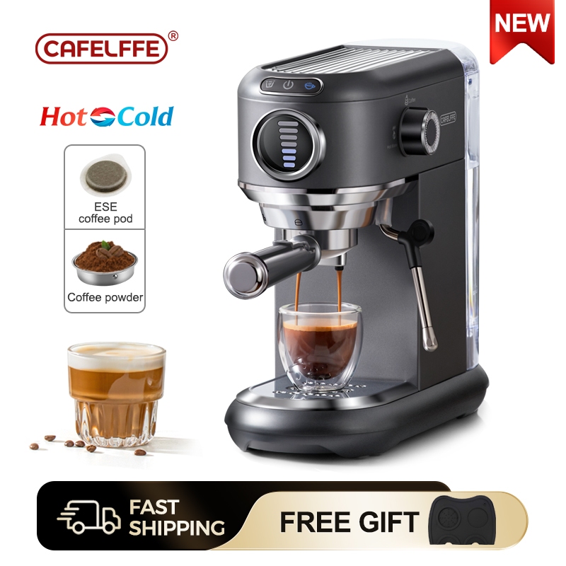 Cafelffe Coffee Machine Semi Automatic Super Slim Espresso Cappuccino ...