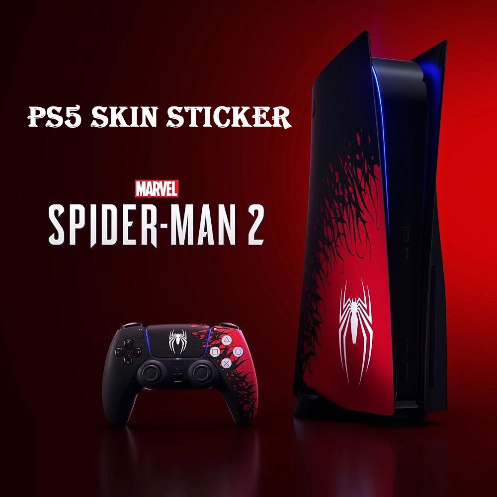 Spider Web Decal Skin Sticker Cover for Both PS5 Disc Edition and ...