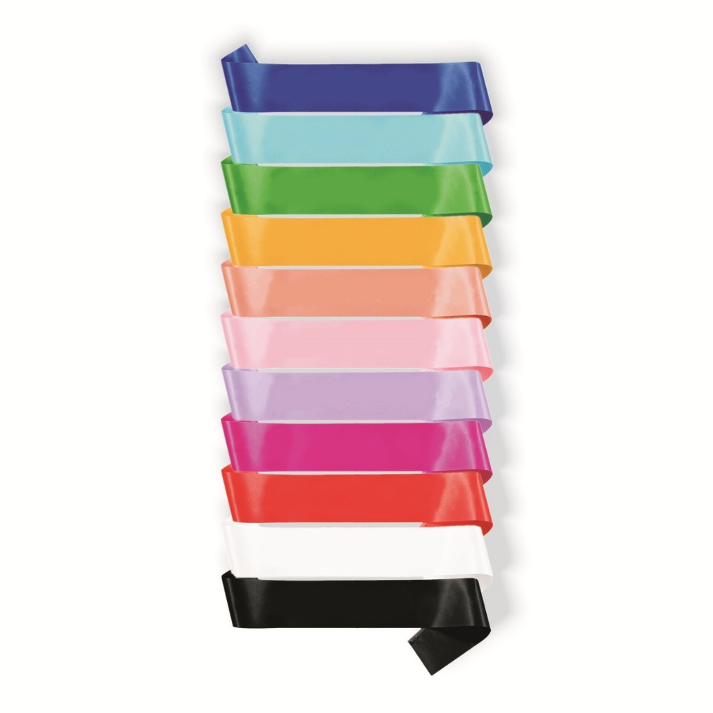 11 colors of blank heavy satin sash, plain sash (plain color without ...