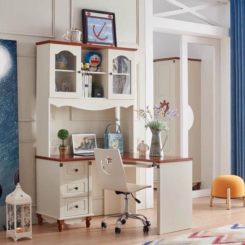 【Pre Order】Mediterranean children's desk, bookshelf, bookshelf, and ...