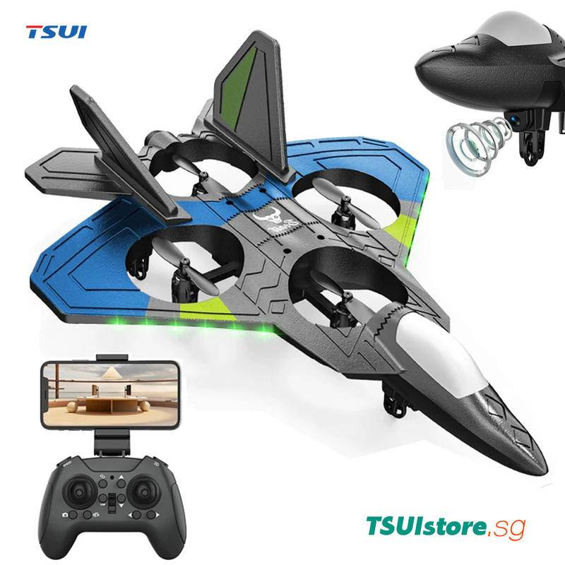 Vertical Takeoff RC Aircraft Fighter Plane with HD Camera Fighter 2.4G ...