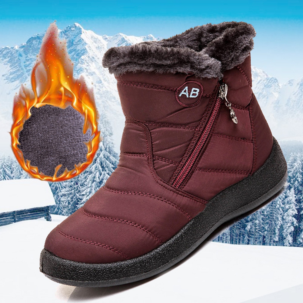 Ladies Winter Boots with fur Waterproof Snow Shoes for Women ...