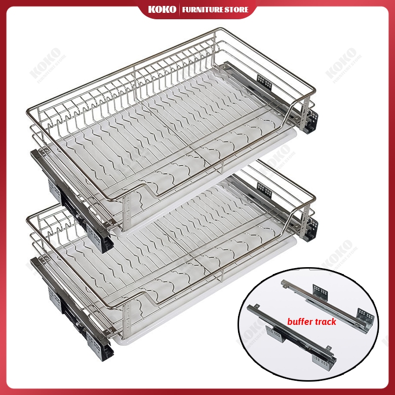 Kitchen Cabinet 304 stainless steel pull-outs single and double drawer ...