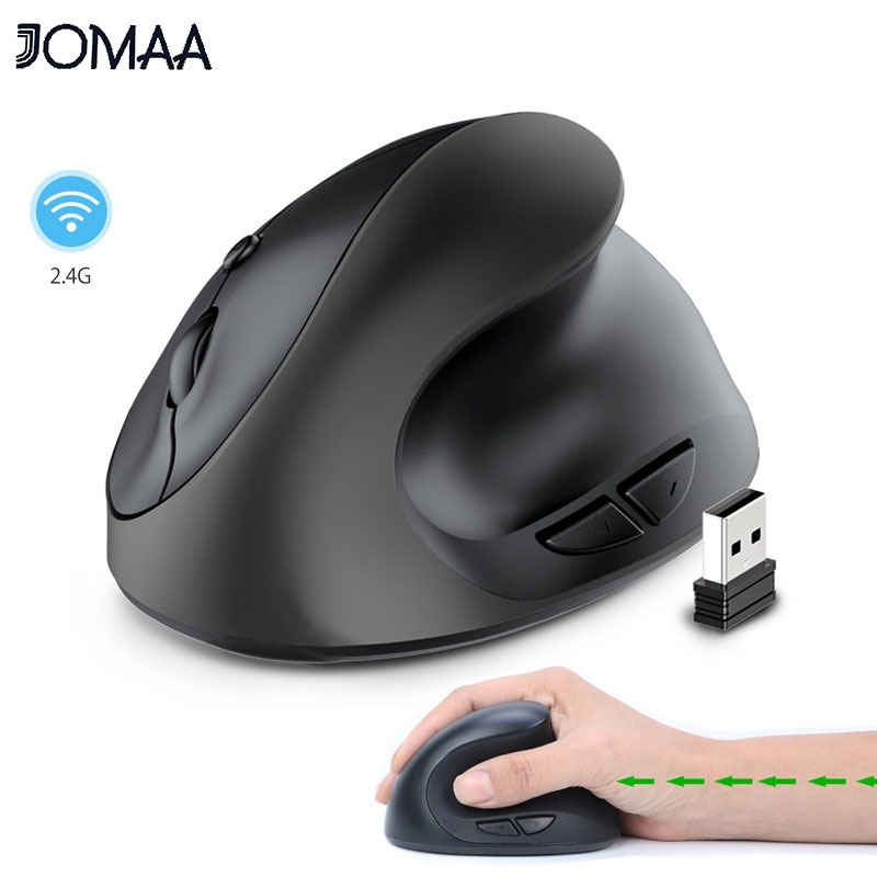 Jomaa Vertical Wireless Mouse 2.4G Rechargeable Ergonomic Mice For PC ...