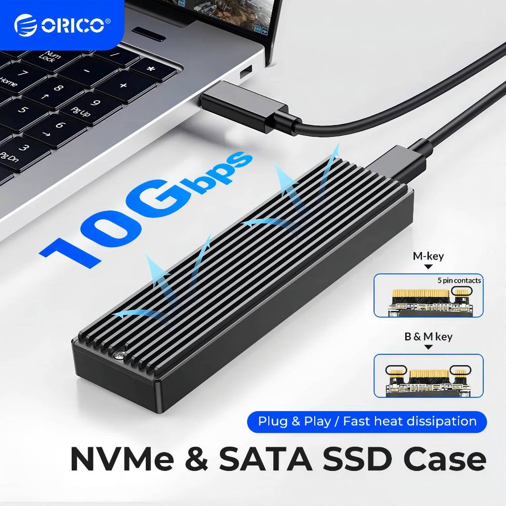ORICO M.2 NVME/NGFF Enclosure Support 4TB SSD | Shopee Singapore