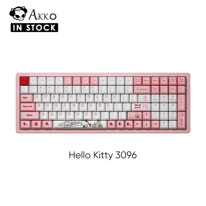 Akko Hello Kitty 3096 Mechanical Keyboard Wired with PBT Dye-sub ...