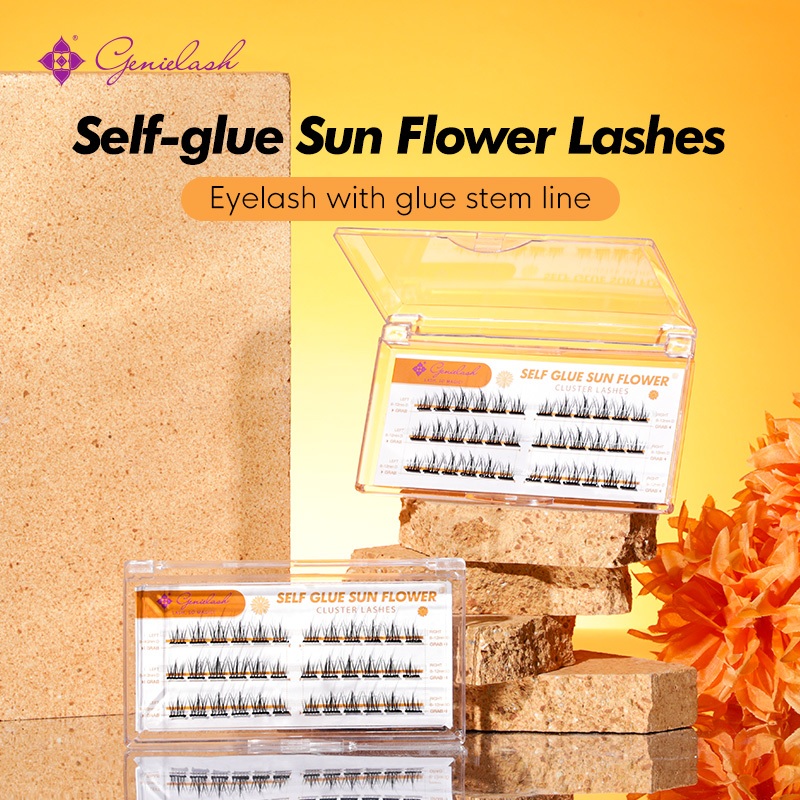 [3 Rows]GENIELASH Self-adhesive Eyelashes Clusters Eyelash Extension ...