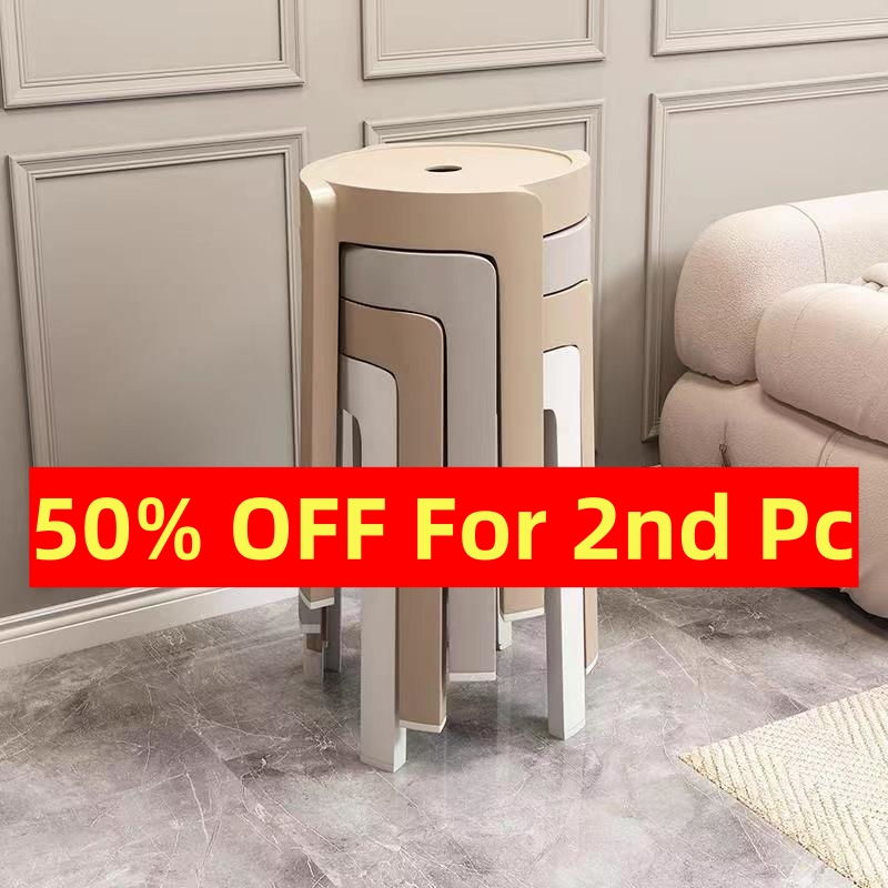 【SG Seller】Stackable Plastic Stool Chair Dining Chair Set of Living ...