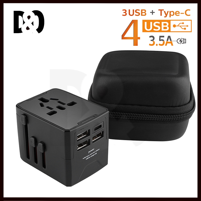 💻🔥[SG LOCAL] Universal Compact Travel Adapter Wall Plug with USB type C ...
