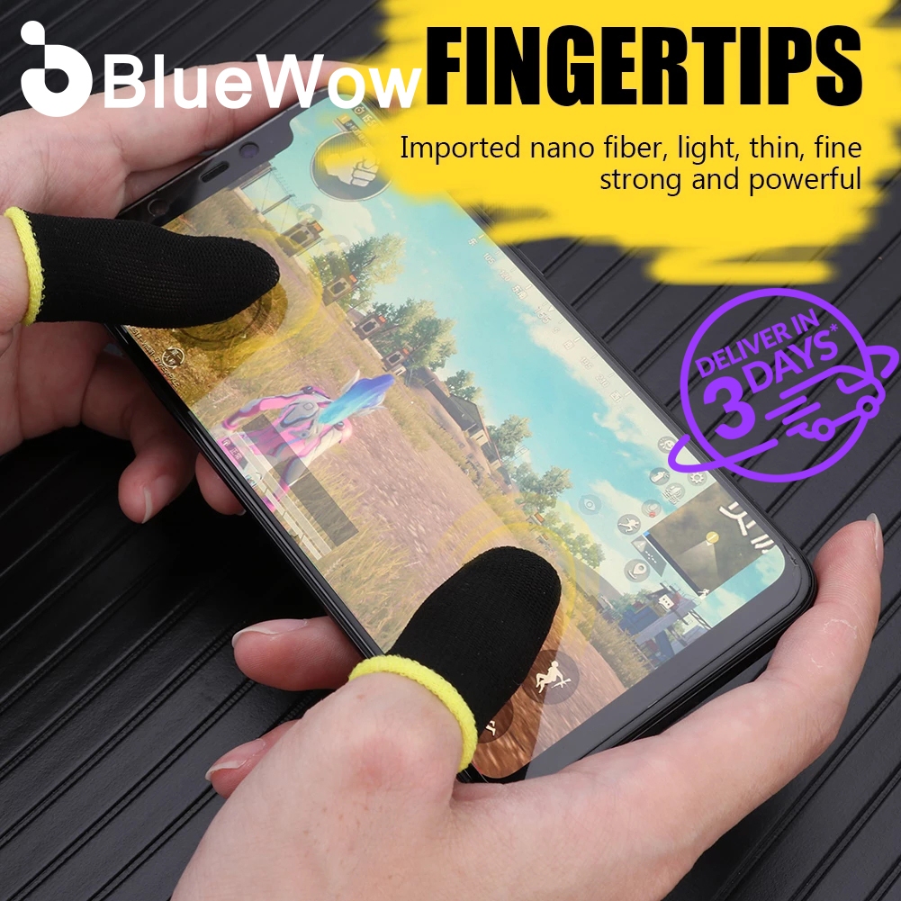 BlueWow S02 Gaming Finger Sleeve gloves Touch thumb (2PCS) Anti-Sweat ...