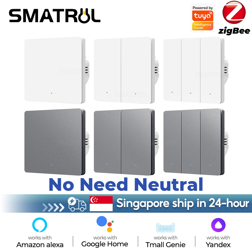 SMATRUL Tuya ZigBee No Neutral Wire No Capacitor Needed Smart Light ...