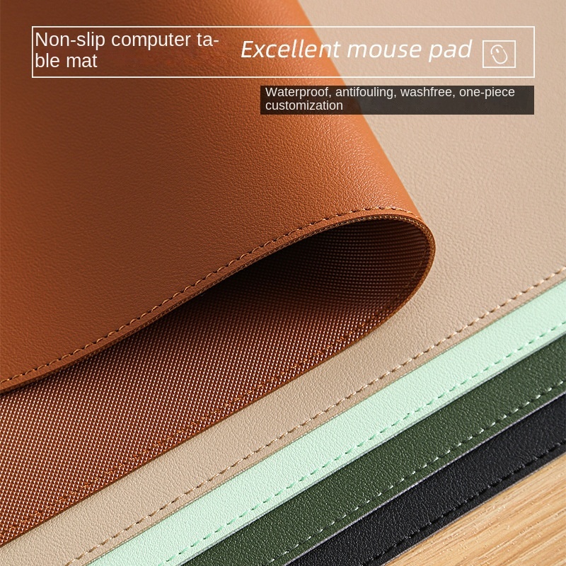 Customized Desk Mat Oversized Leather Anti-slip Desk Mat Simple Solid ...