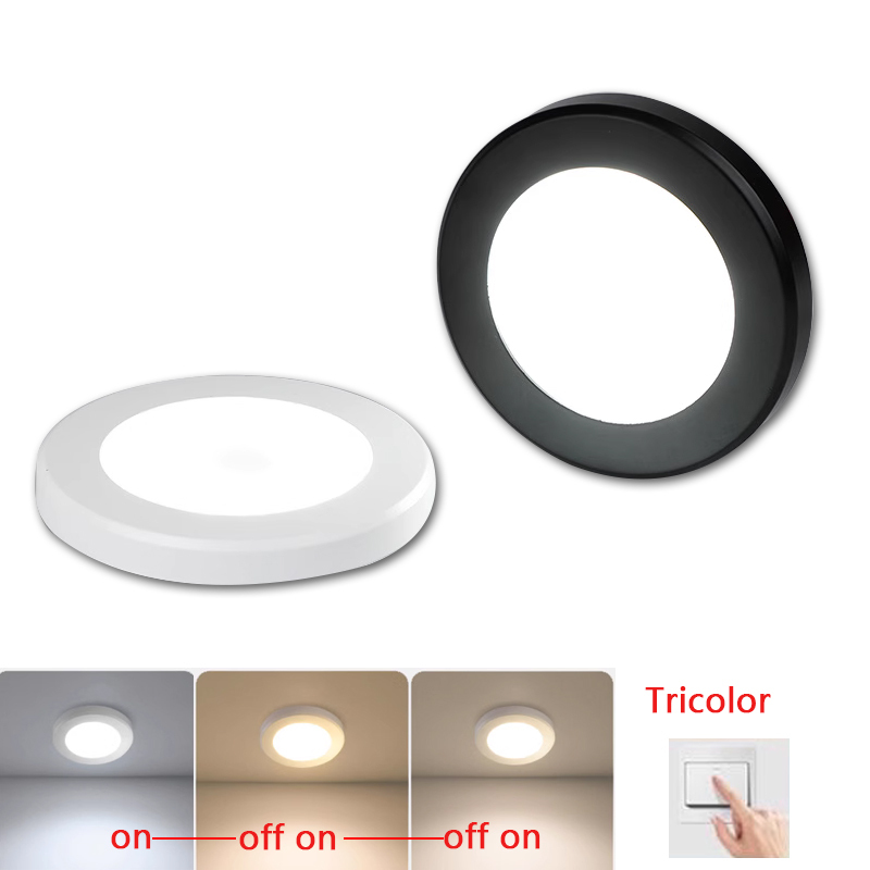 Tri-Color LED Ultra-thin Ceiling Light Lamp Downlight Mini Spotlight ...