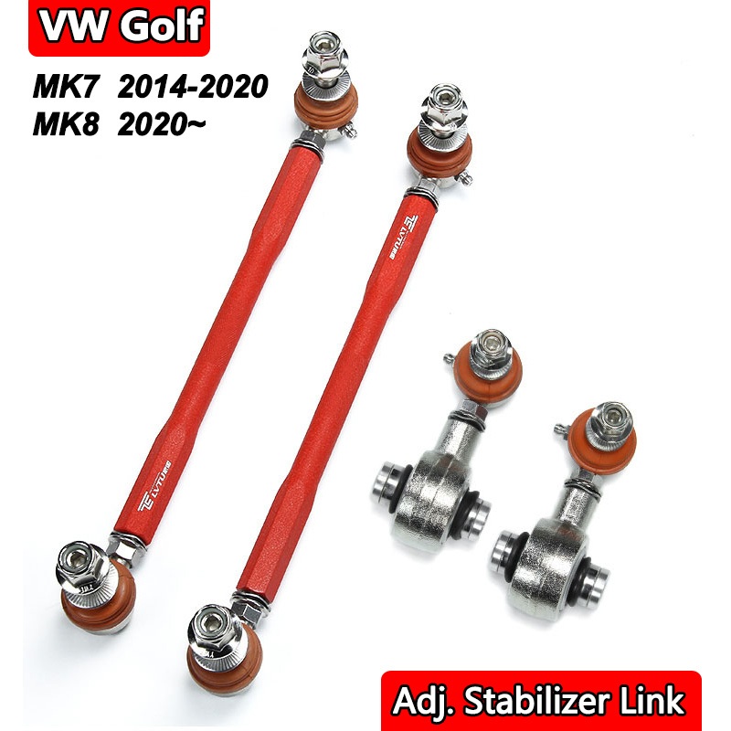 Front & Rear STABILIZER LINK Adjustable for VW Golf 7 MK7 / VOLKSWAGEN ...