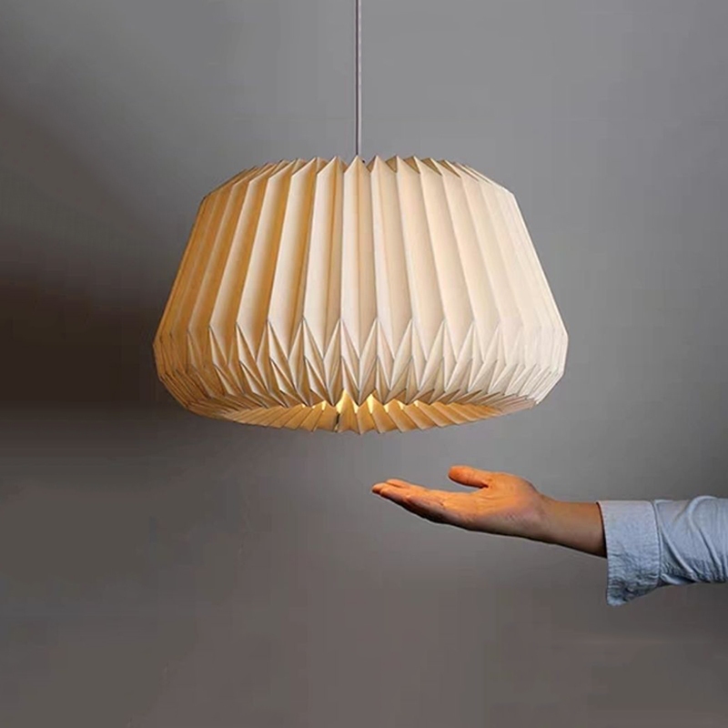 Japanese 3-Color Paper Pendant Light Creative Modern Bedroom Chandelier ...