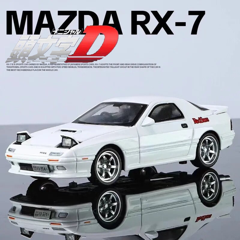 INITIAL D Diecast car 1:32 Mazda RX-7 FC JDM Coupe Car Models Alloy Diecast Toy Vehicle Doors ...