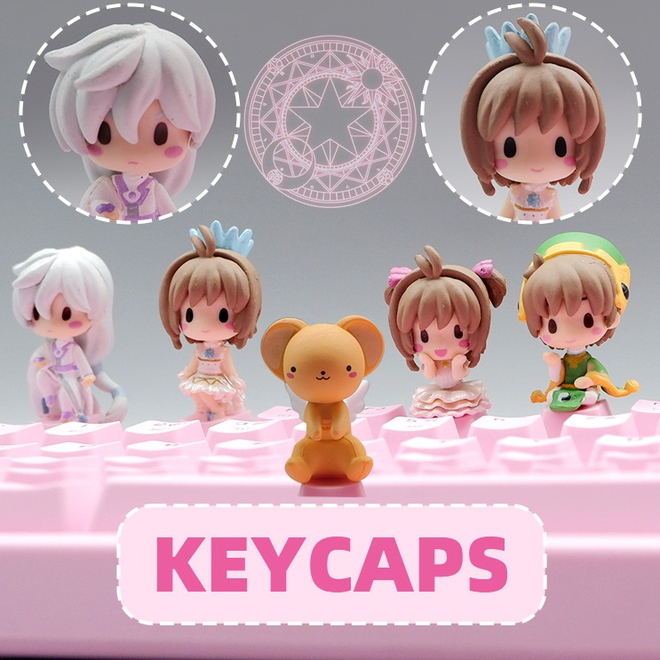 Cardcaptor Sakura Mechanical Keyboard Keycap Magic Girl Pink ESC ...