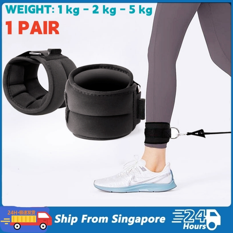 Wrist and ankle weights set, adjustable sandbags strapped leg weights ...