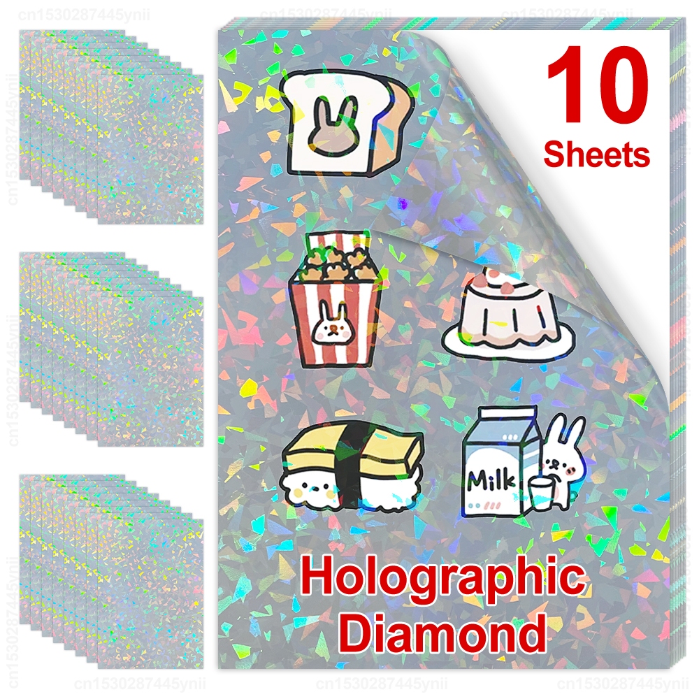 PVC Vinyl Sticker Paper Sheet A4 Size 210mm x 297mm - 10 Sheets, InkJet ...