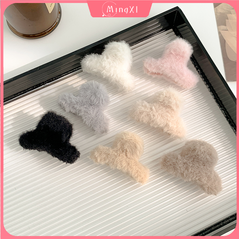 Mini Plush Hair Clip Sweet Temperament Small Plush Bangs Broken Hair ...
