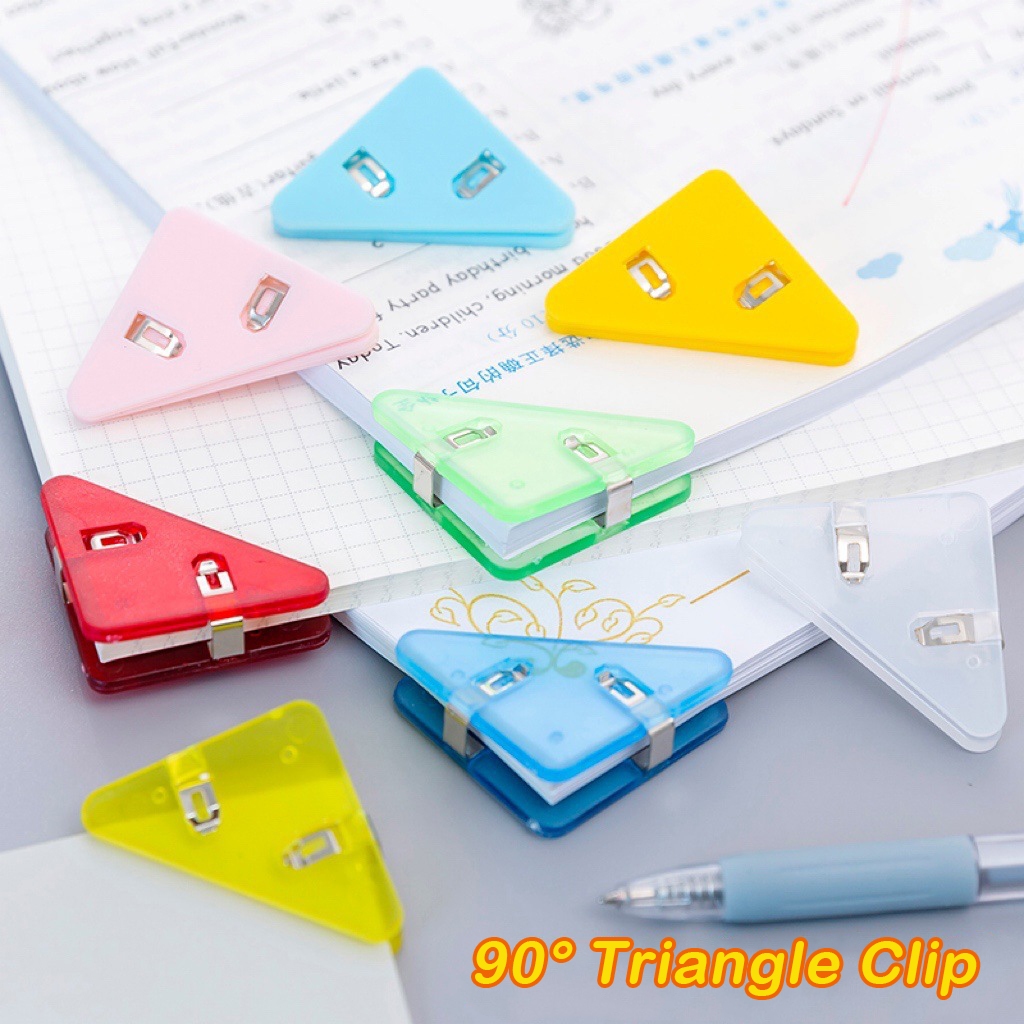 Multifunctional Corner Clip Transparent Plastic Triangle Clip Student ...