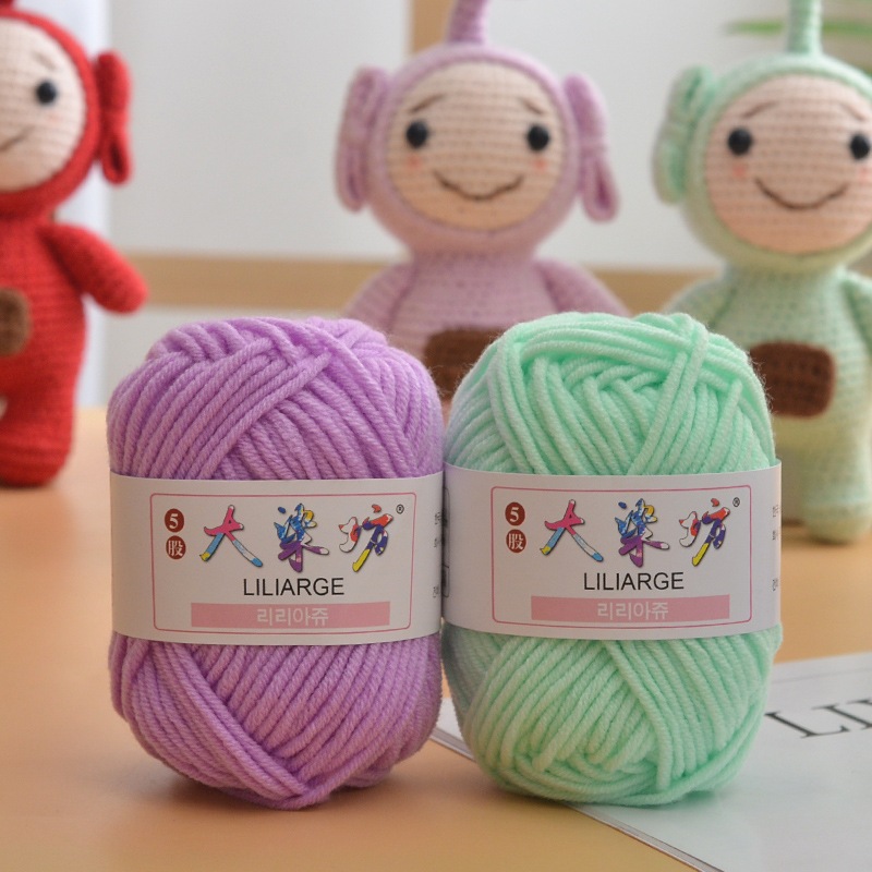 Milk Cotton Yarn 5 Ply 25g Doll Thread Korean Cotton Baby Children ...