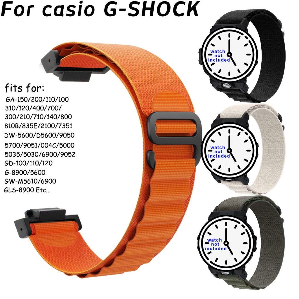 16mm Nylon Fabric Weave Sport Watch Strap for Casio G-SHOCK GA-110 800 ...