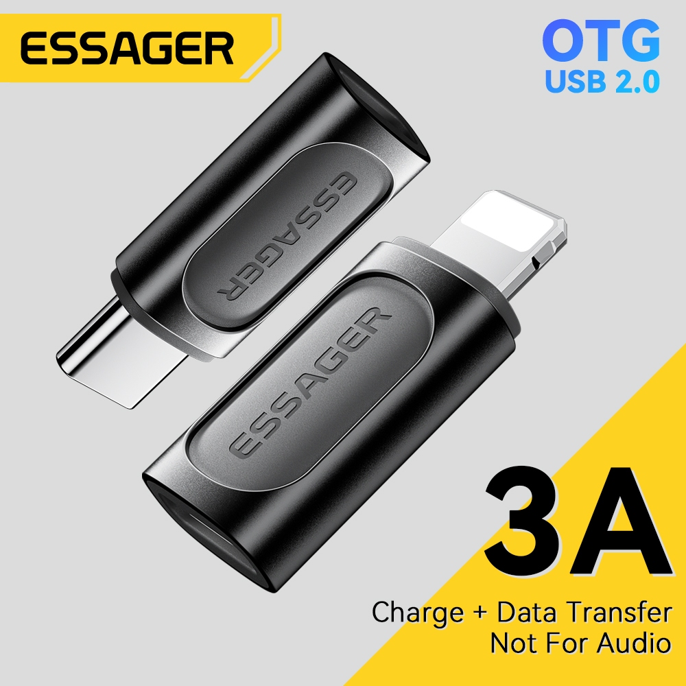 Essager Type C To Ios OTG For IP Adapter 3A USB 2.0 480Mbps | Shopee Singapore