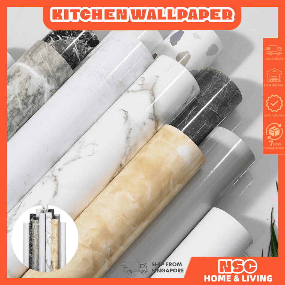 10m Kitchen Oil-Proof Sticker Self Adhesive Wallpaper Wall Stickers ...