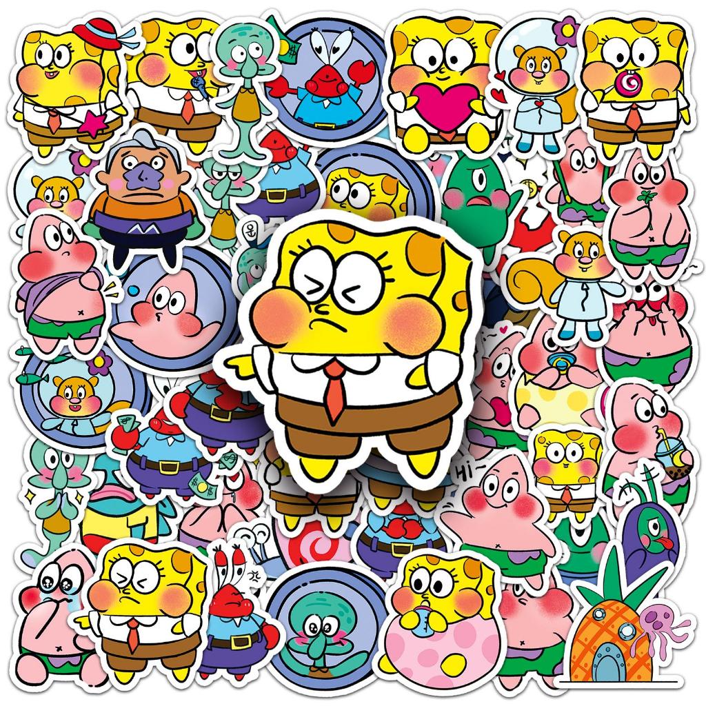 51/10Piece Funny Q Spongebob Fashion Waterproof Sticker For Phones ...