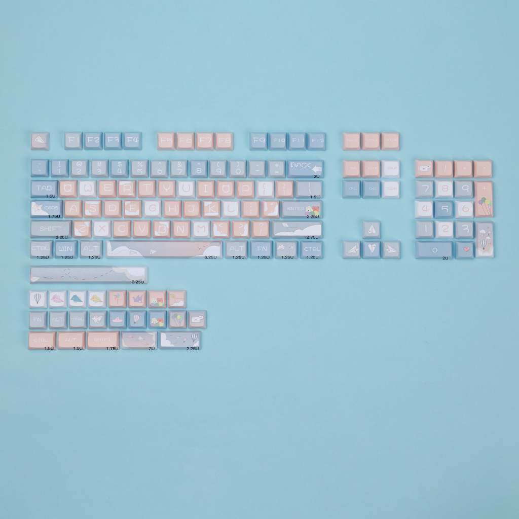 KBDfans XDA PAPER AIRPLANE KEYCAPS SET | Shopee Singapore