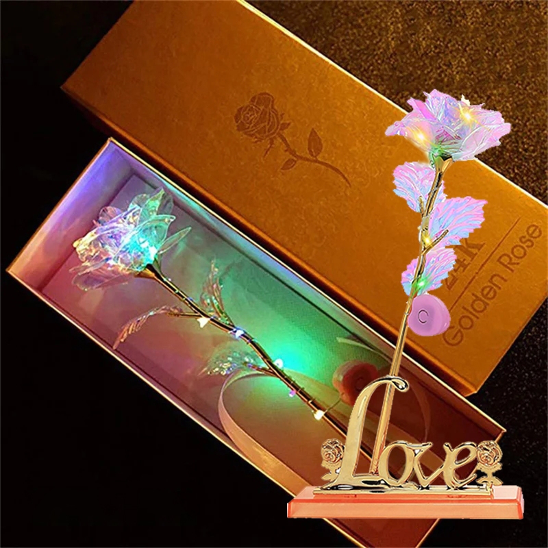 Galaxy Gold Roses Artificial Rose Flowers Long Stem Plastic Roses with ...