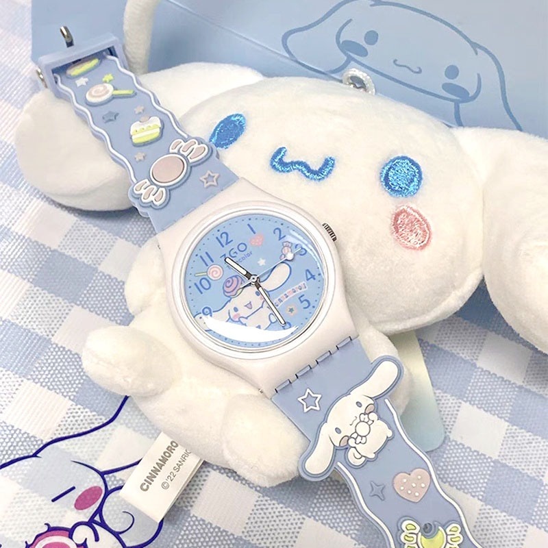 Cute Sanrio My Melody kuromi Cinnamoroll Kids Watch with Jelly Color ...